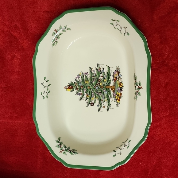 Spobe | Dining | Spode Made In Englandchristmas Tree Platter | Poshmark